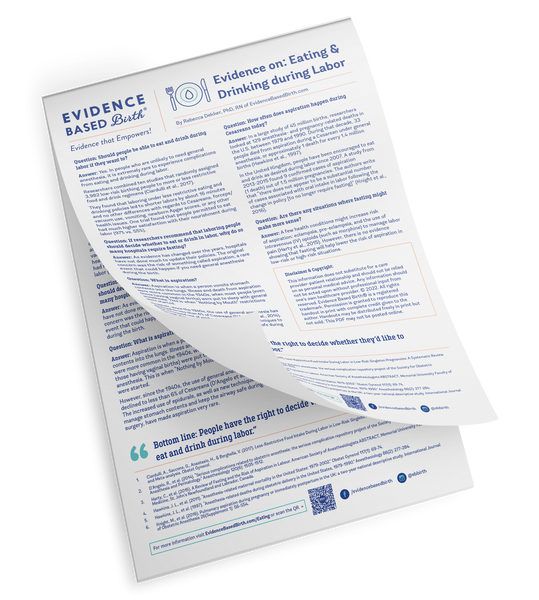 EBB Handout Tear Away Pads – Evidence Based Birth Inc.